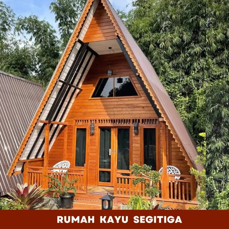 Rumah Segitiga 1 Lantai - Rumah Kayu Bongkar Pasang