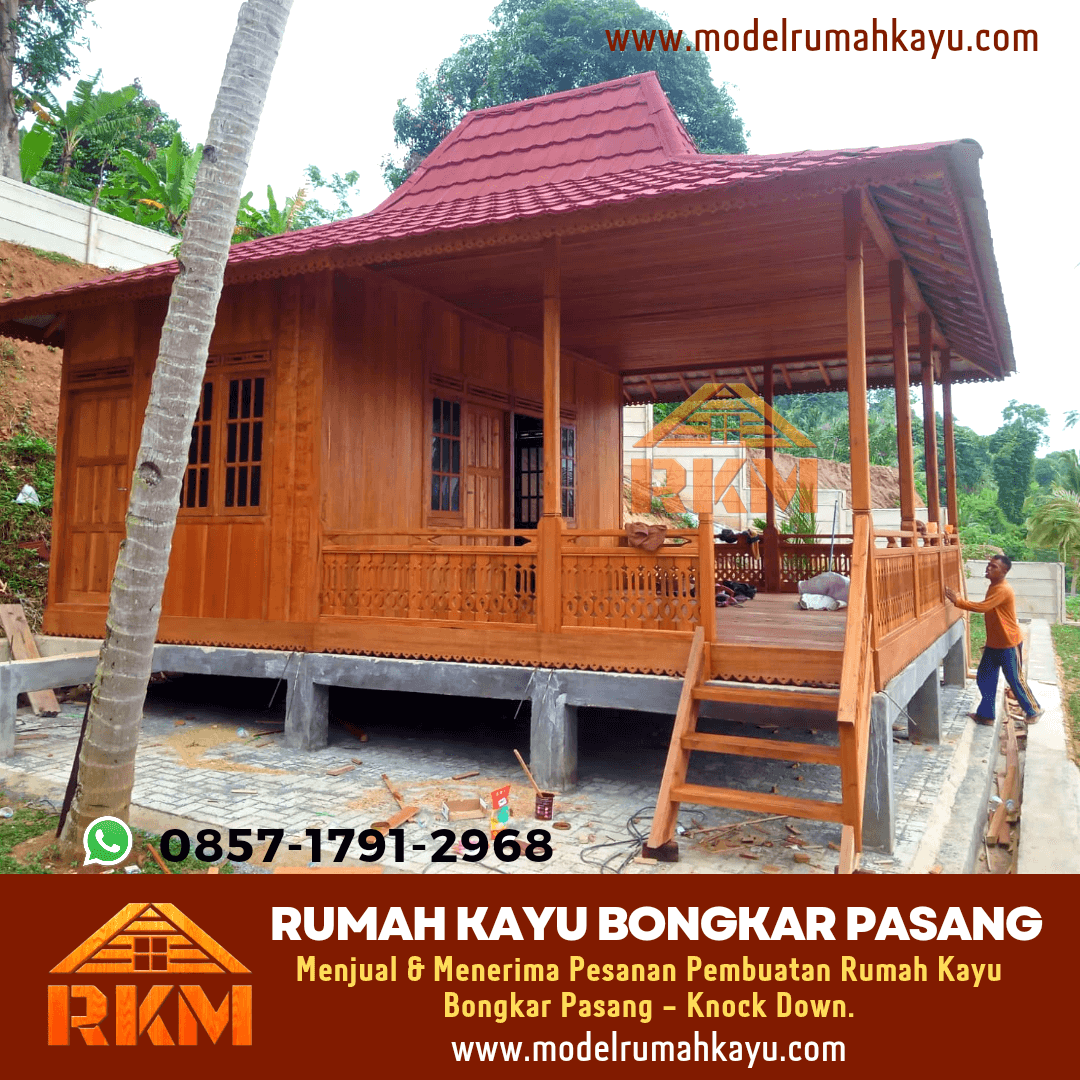 Rumah Kayu Bongkar Pasang - Model Variatif dan Berkualitas